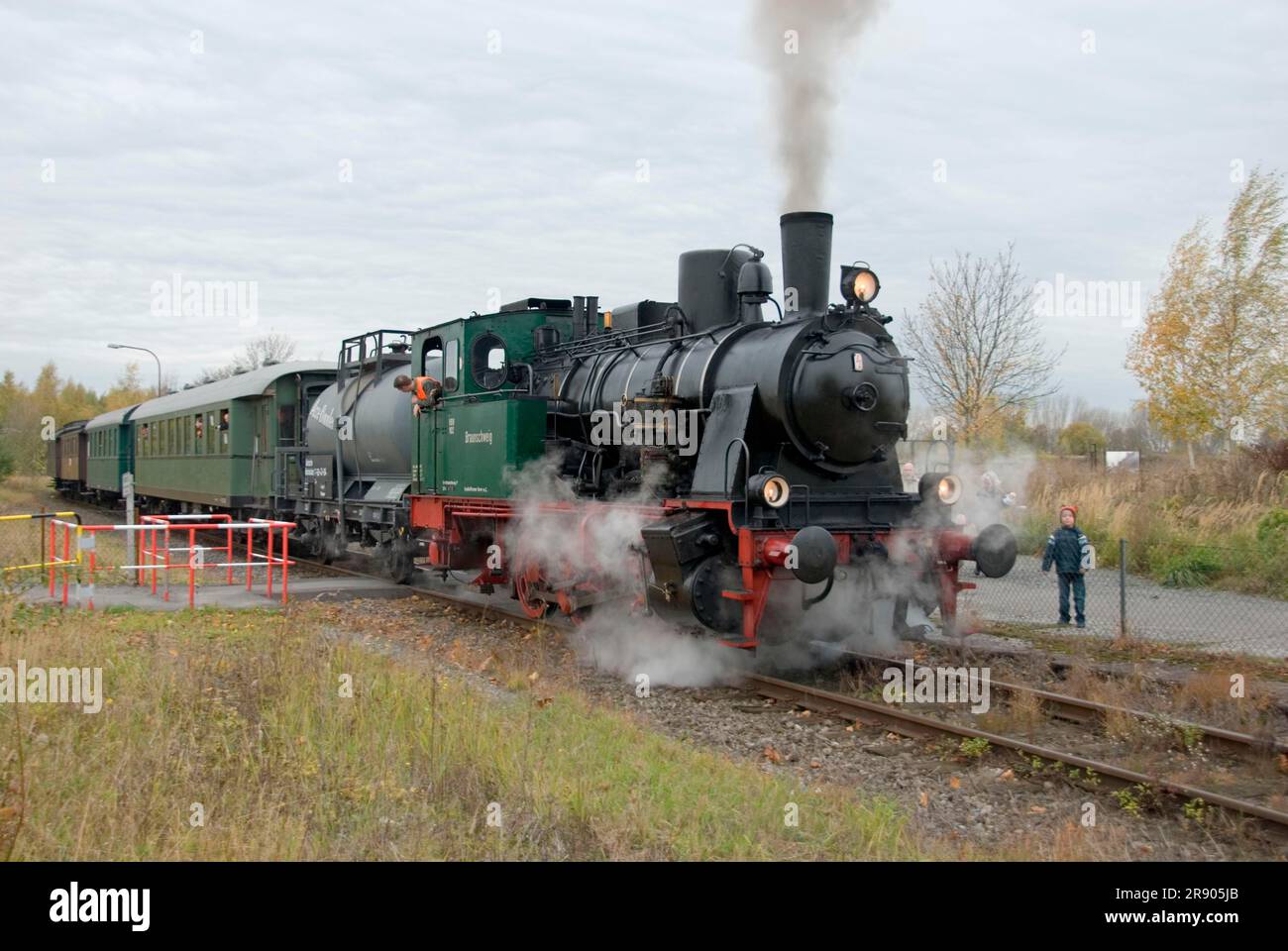 Historic steam locomotive Braunschweig, built 1925, Ilsede, district ...