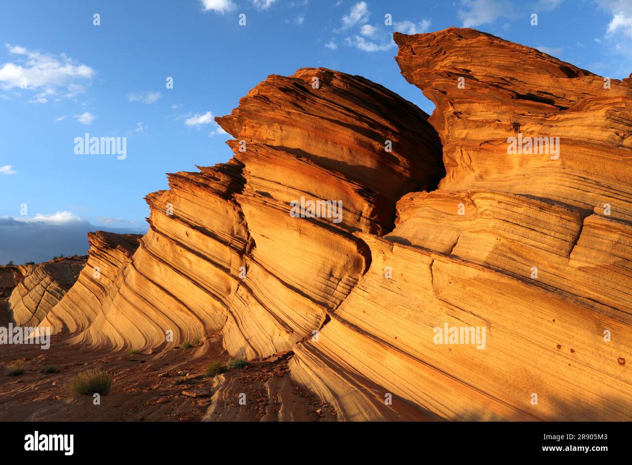Great Wall, Sandstone Formation, Water Holes Canyon, Navajo Reservation ...