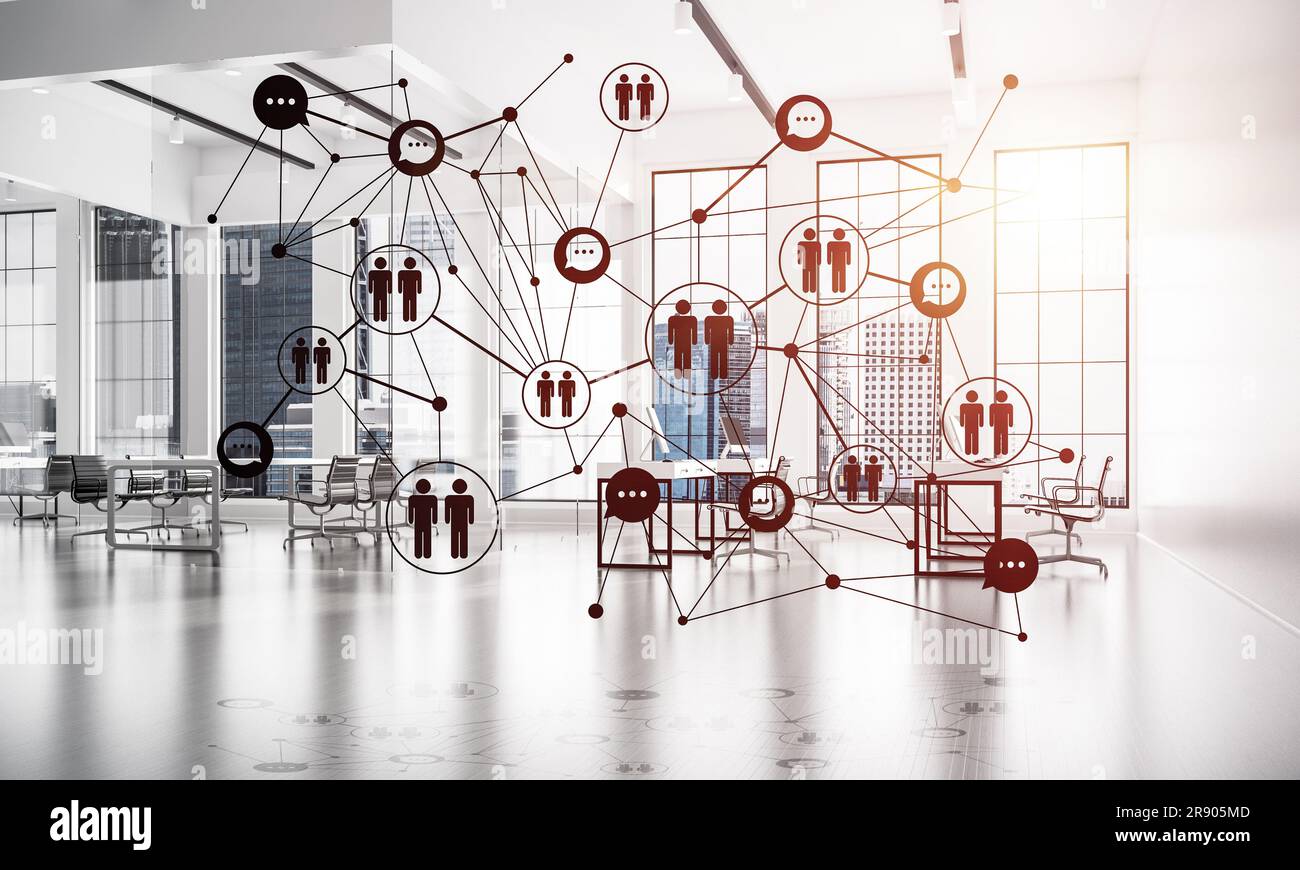 Networking and wireless connection as concept for effective modern ...