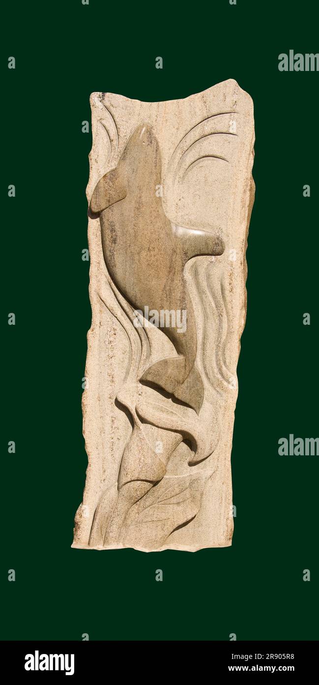 Inuit stone sculpture, Iqaluit, Frobisher Bay, Baffin Island, Nunavut ...