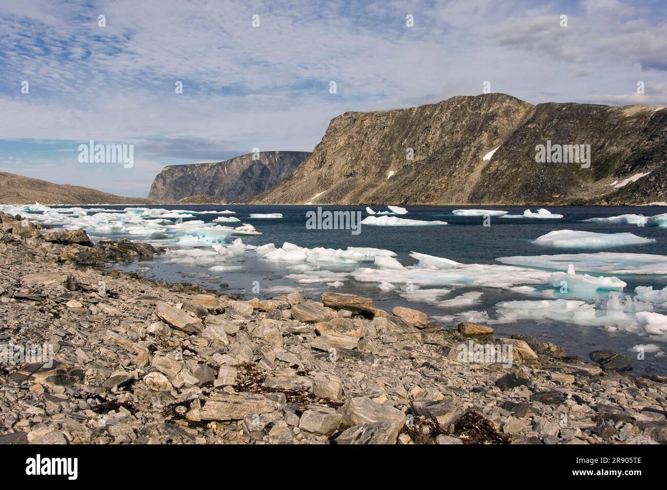 Glacier Fjord, Cape Mercy, Cumberland Sound, Baffin Island, Nunavut ...