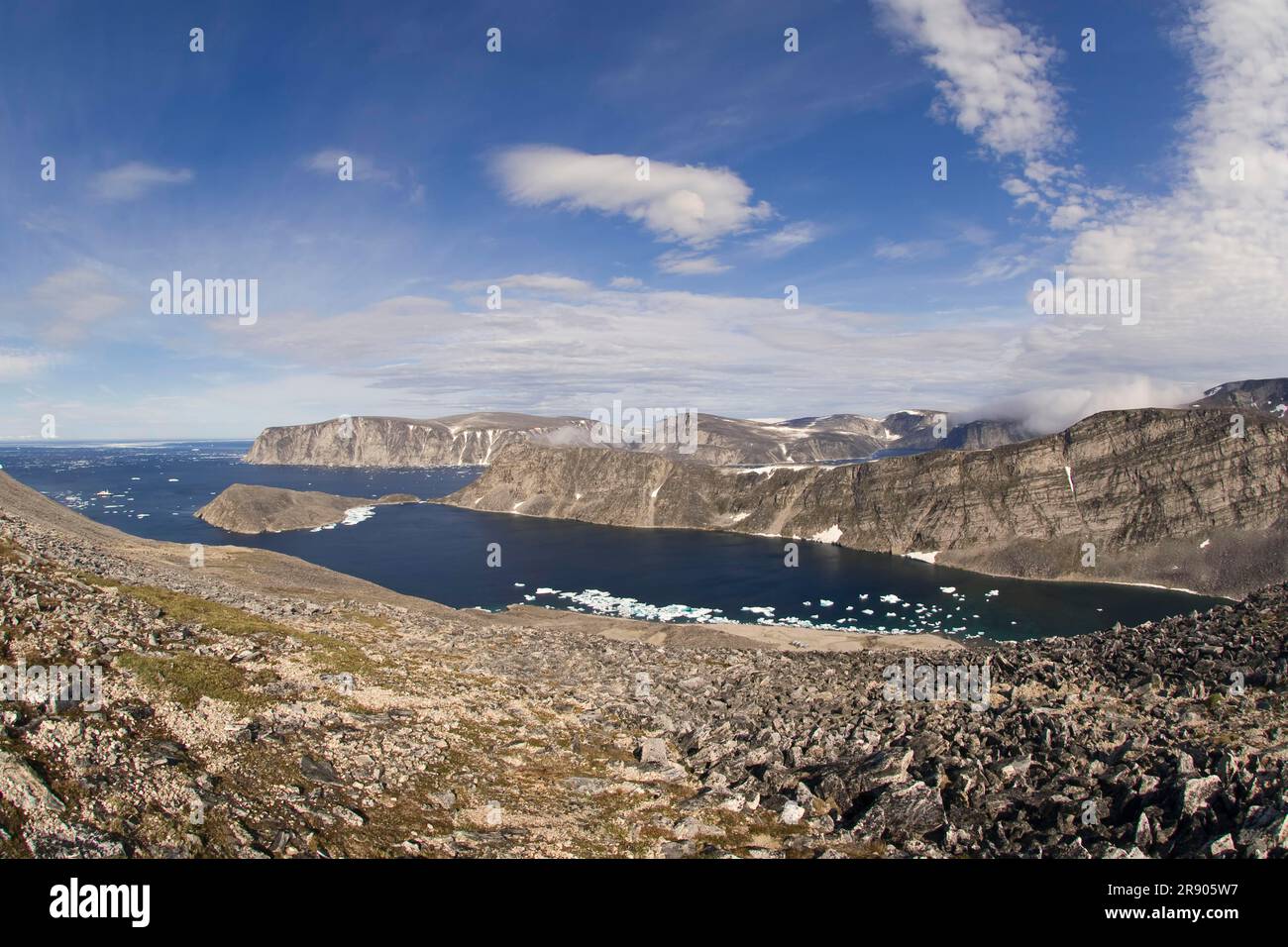 Glacier Fjord, Cape Mercy, Cumberland Sound, Baffin Island, Nunavut ...