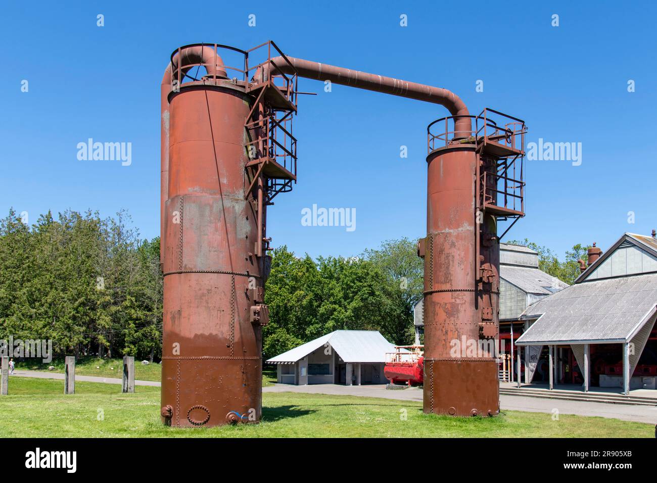 Seattle, WA, USA-July 2022; Close up view of some of the towers in Gas ...