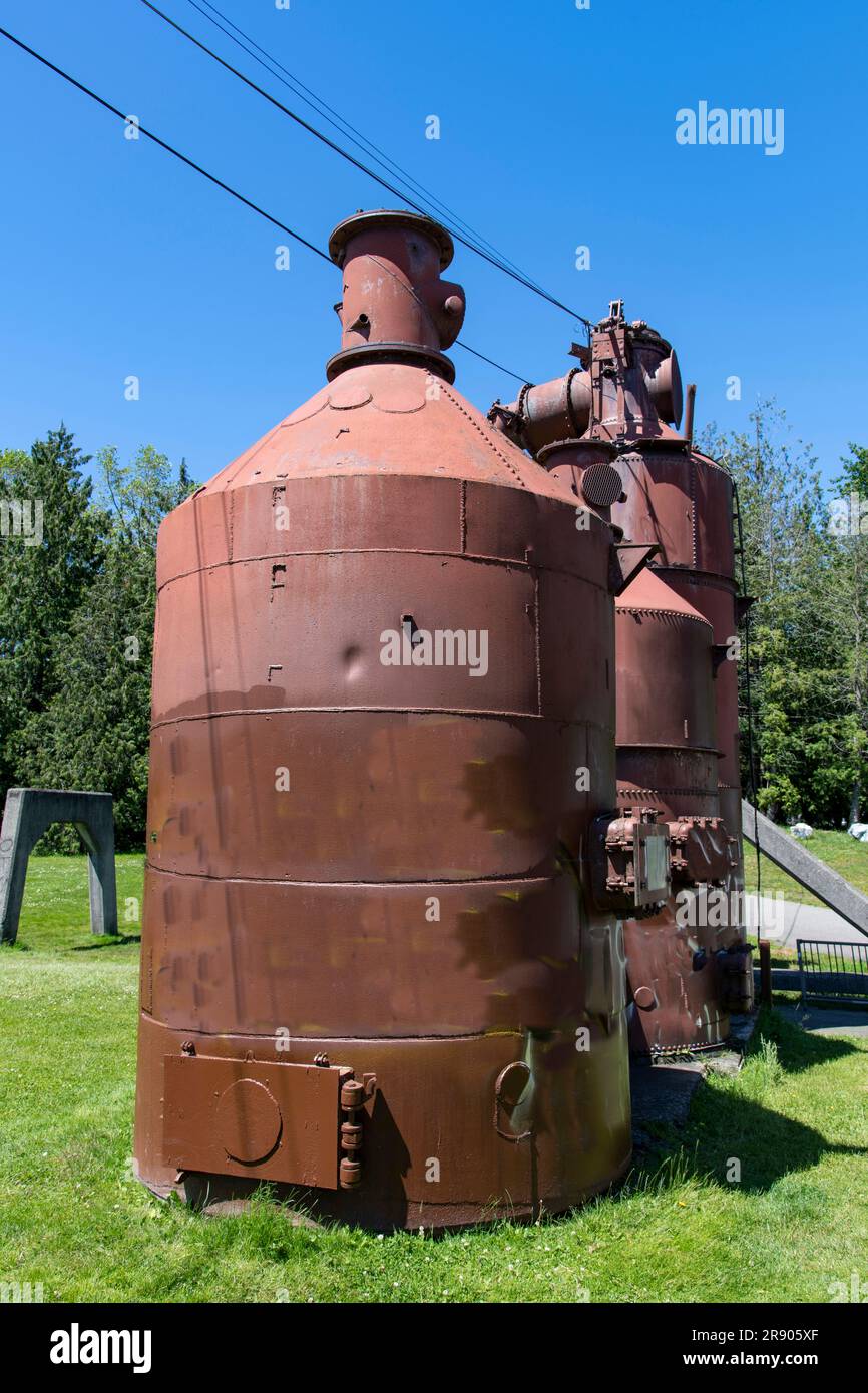 Seattle, WA, USA-July 2022; Close up view of some of the towers in Gas ...