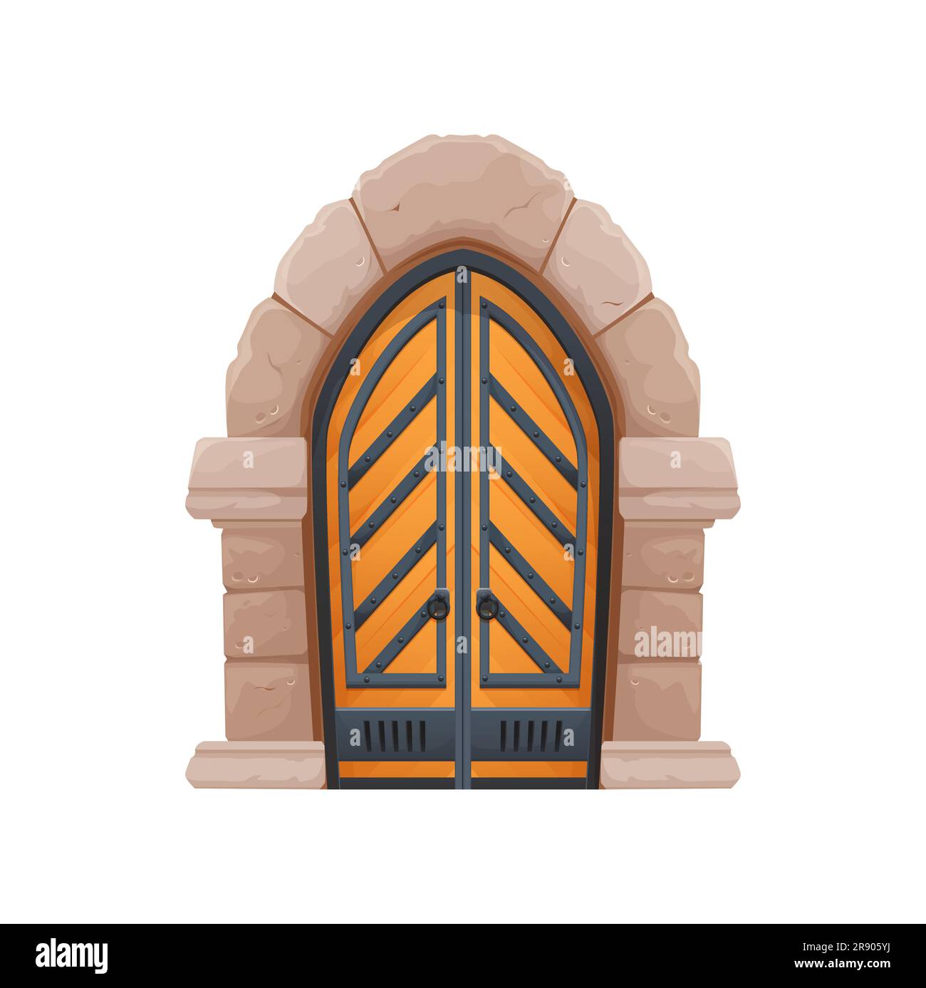 Old stone church entry Stock Vector Images - Alamy