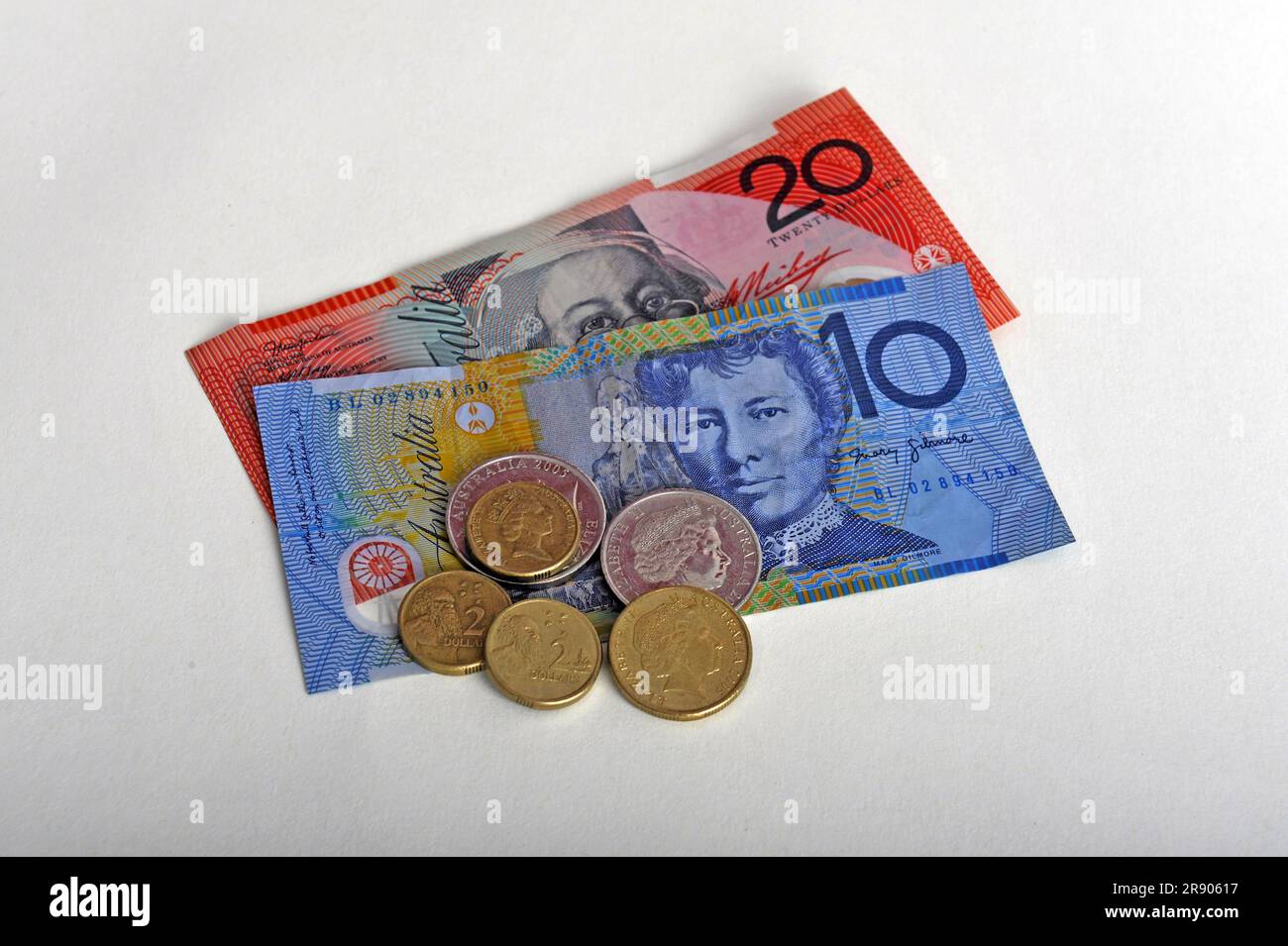 Australian coins and banknotes, Australian dollar, 5 cent, 2, 10, 20 ...