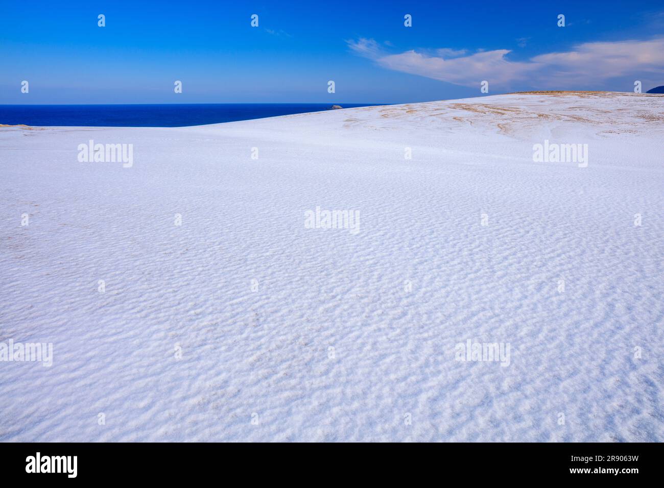Tottori sand dunes under snow Stock Photo - Alamy