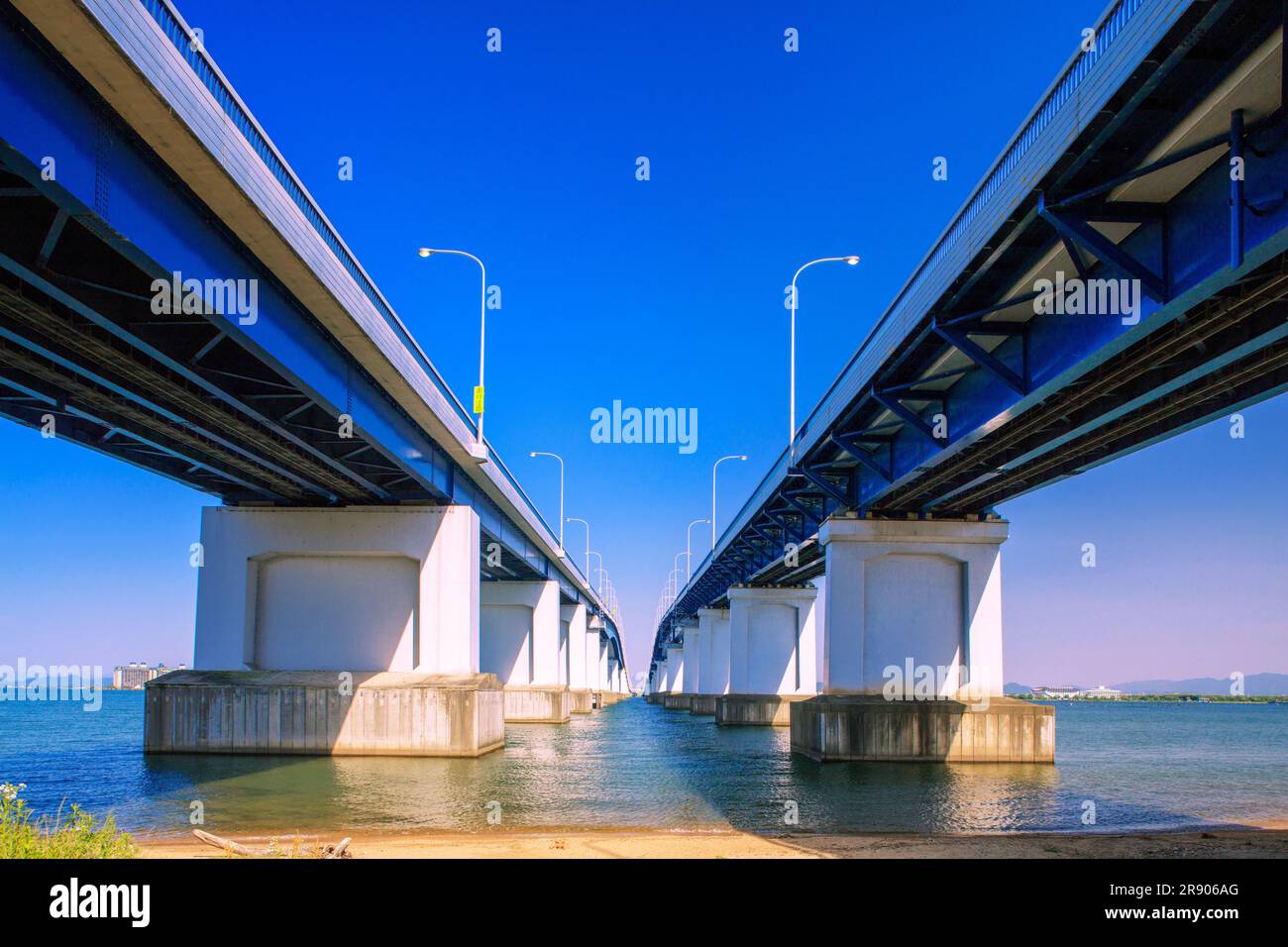 Lake Biwa Bridge and Lake Biwa Stock Photo - Alamy