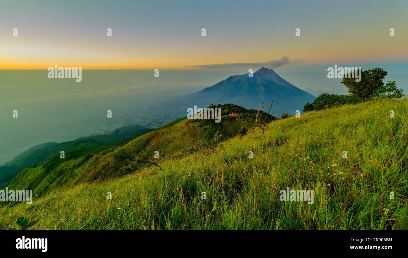 Volcano Mountain View Stock Photo - Alamy