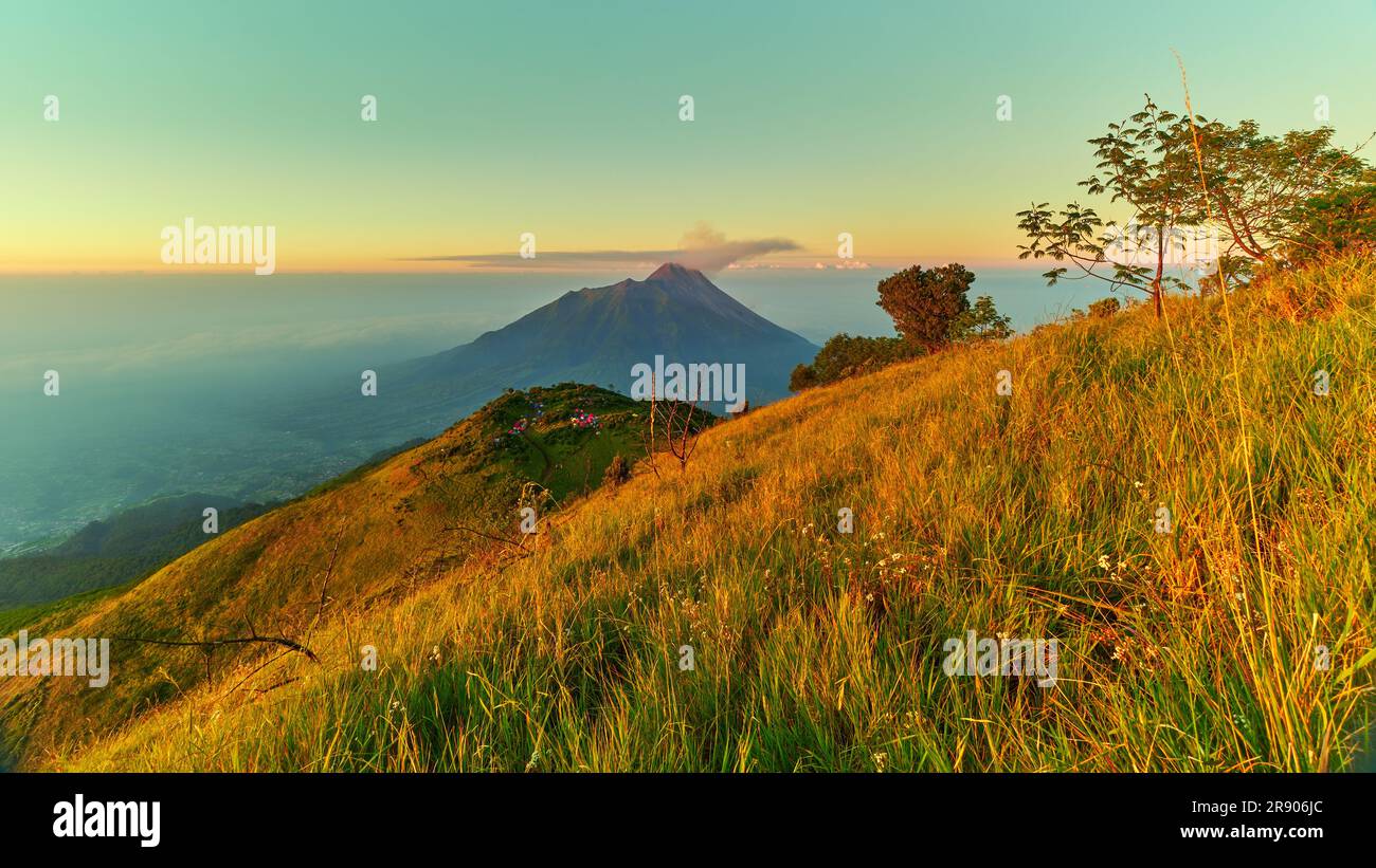 Volcano Mountain View Stock Photo - Alamy