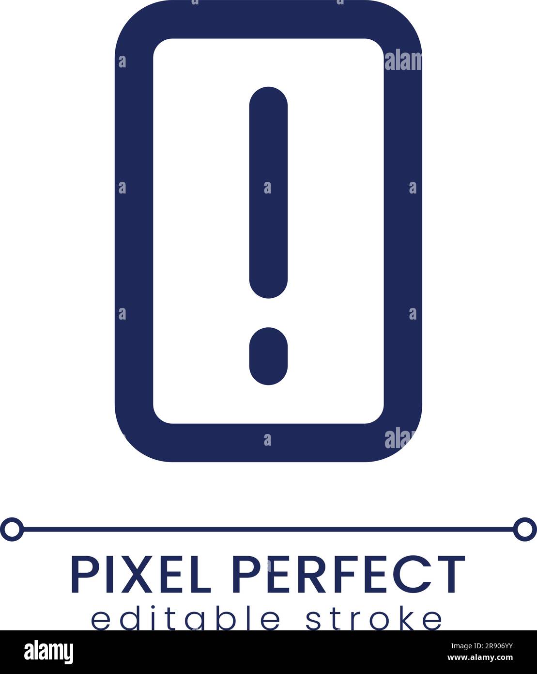 Exclamation Mark Pixel Perfect Linear Ui Icon Stock Vector Image And Art