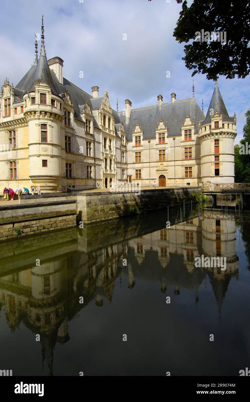 Chateau d'Azay-le-Rideau, Azay-le-Rideau, Indre-et-Loire, Centre ...