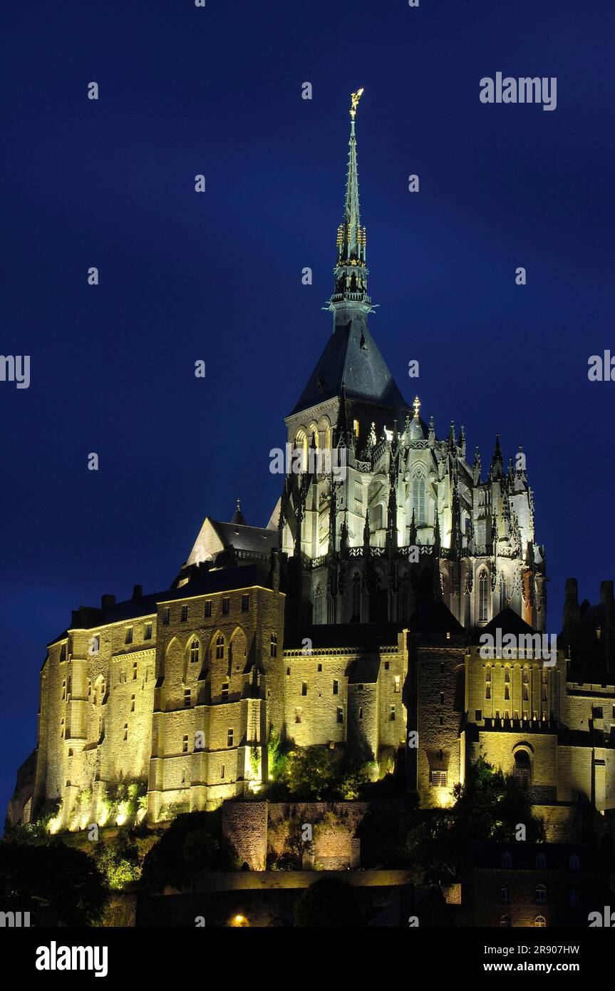 Monastery Island Mont Saint Michel, St., Normandy, France Stock Photo ...