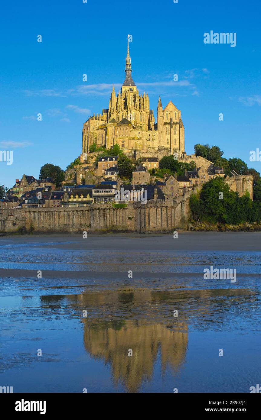 Monastery Island Mont Saint Michel, St., Normandy, France Stock Photo ...