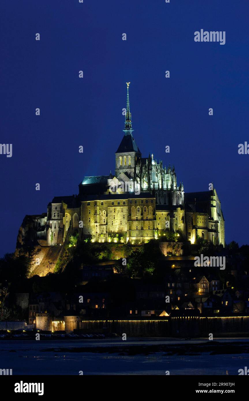 Monastery Island Mont Saint Michel, St., Normandy, France Stock Photo ...