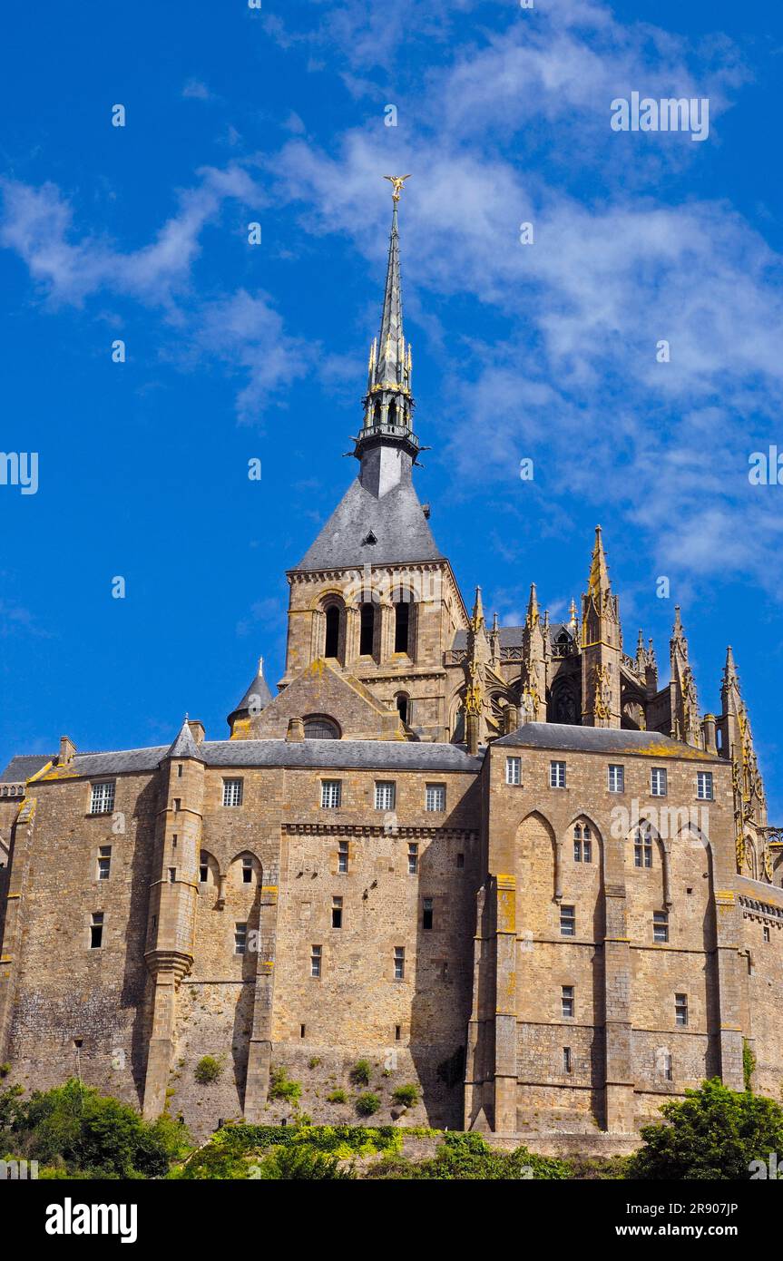 Monastery Island Mont Saint Michel, St., Normandy, France Stock Photo ...