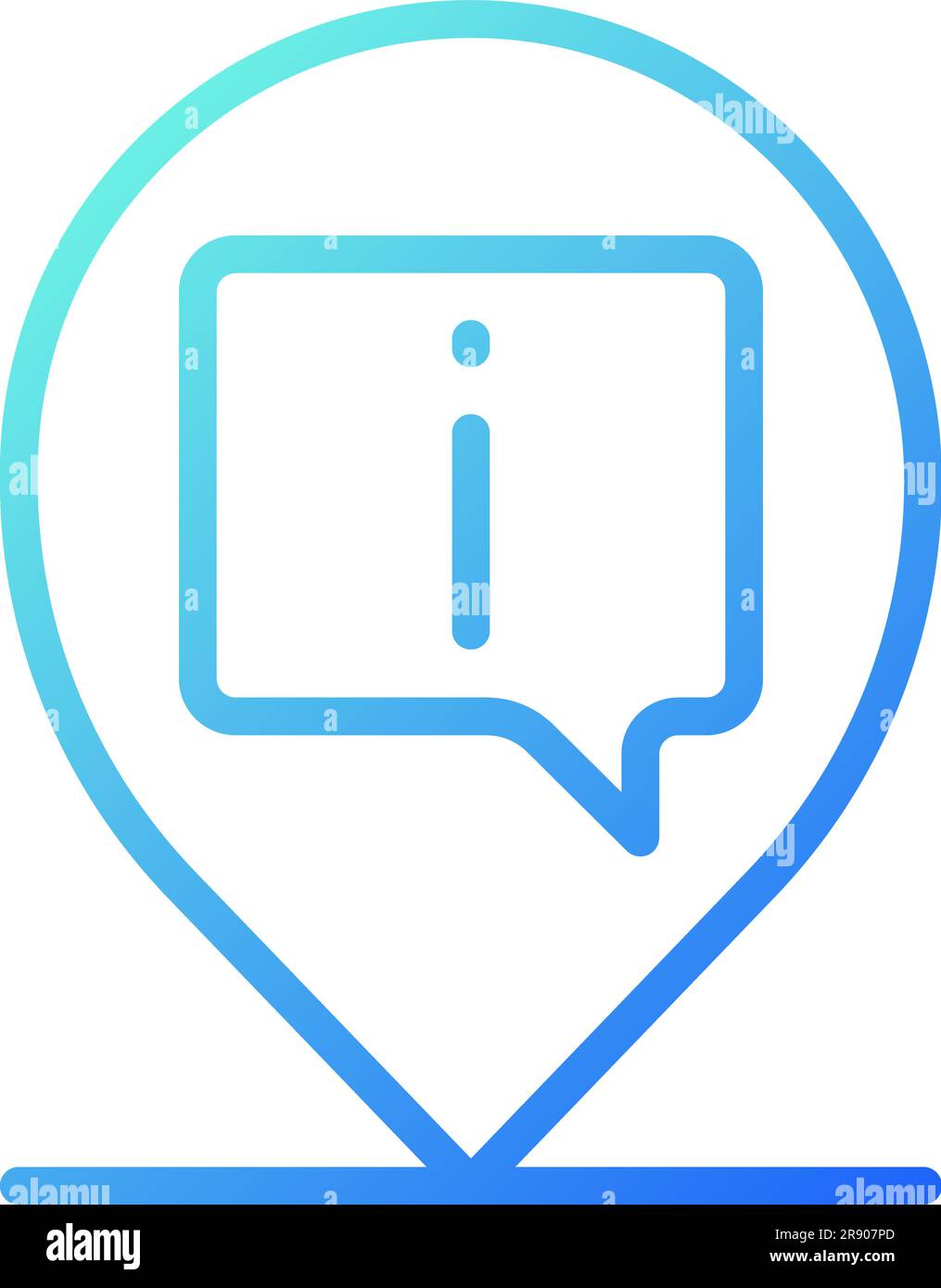 Info pin pixel perfect gradient linear vector icon Stock Vector Image & Art - Alamy