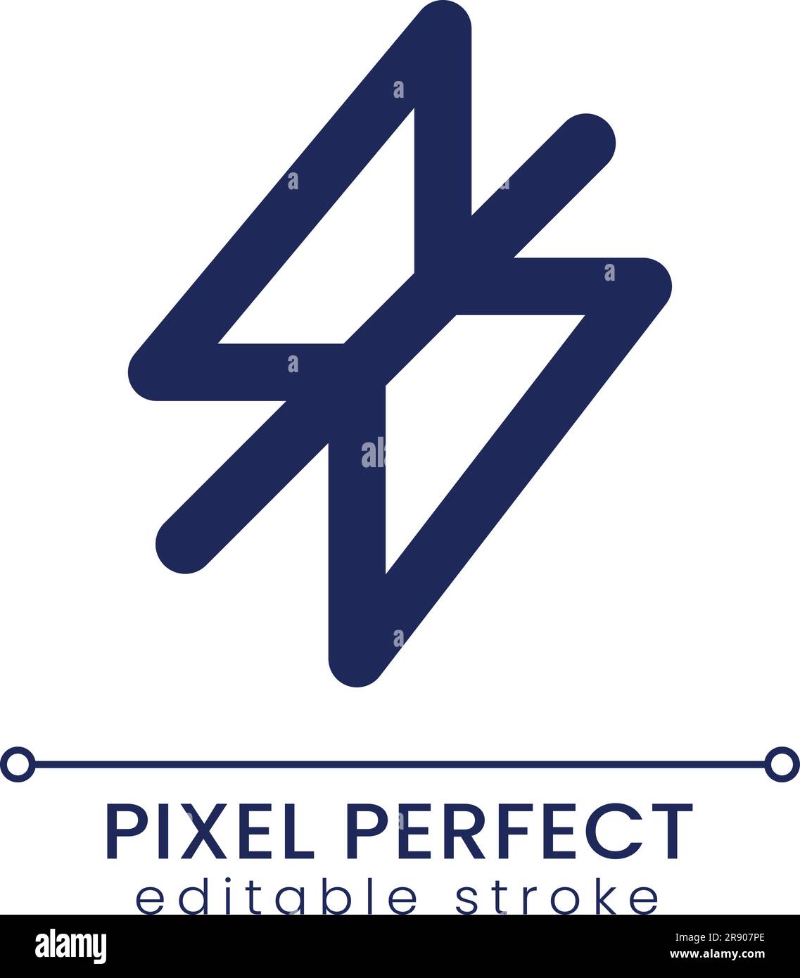 Silent mode pixel perfect linear ui icon Stock Vector Image & Art - Alamy