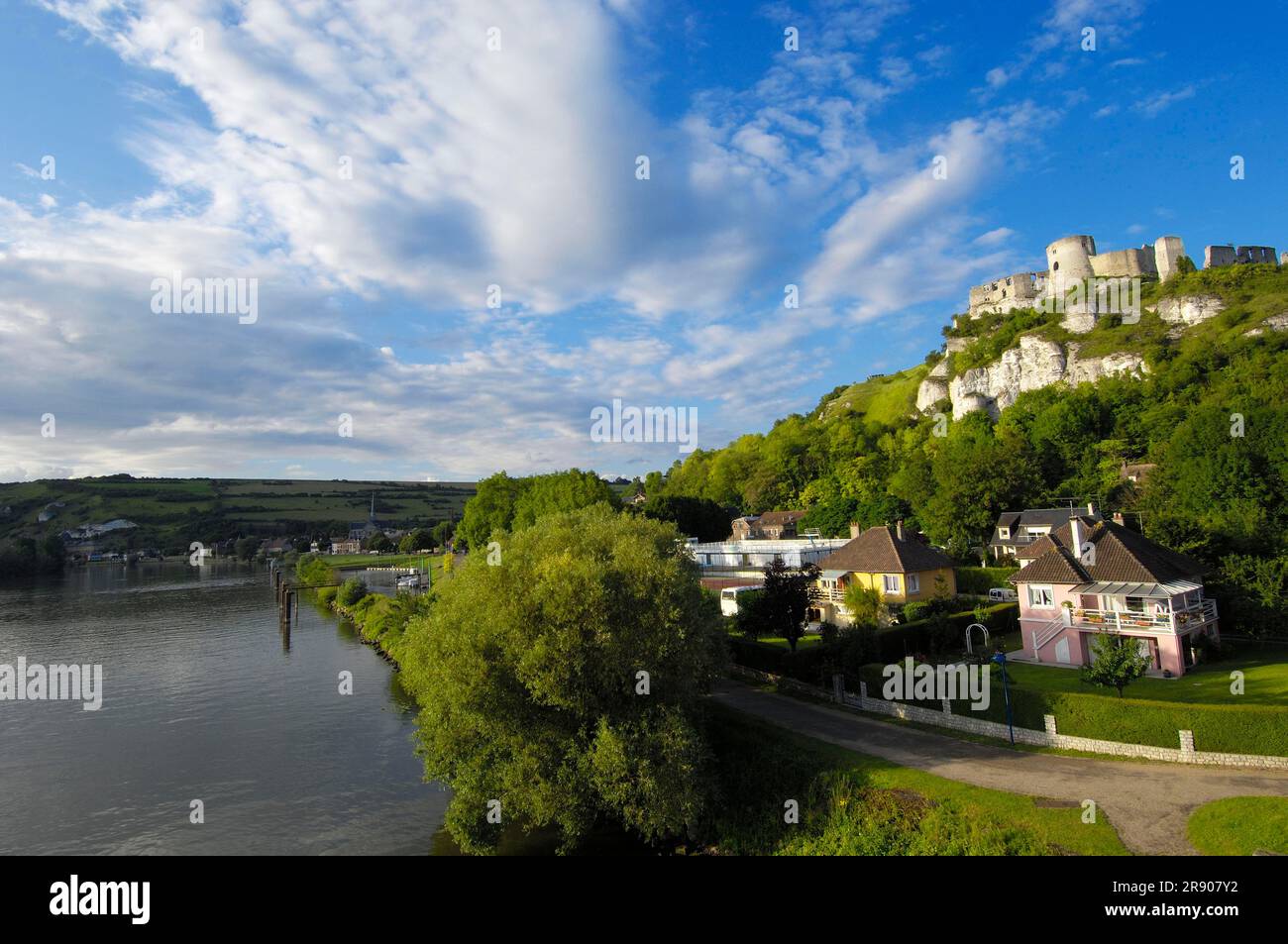 Chateau-Gaillard and River Seine, Les Andelys, Seine Valley, Normandy, France, Monument ...