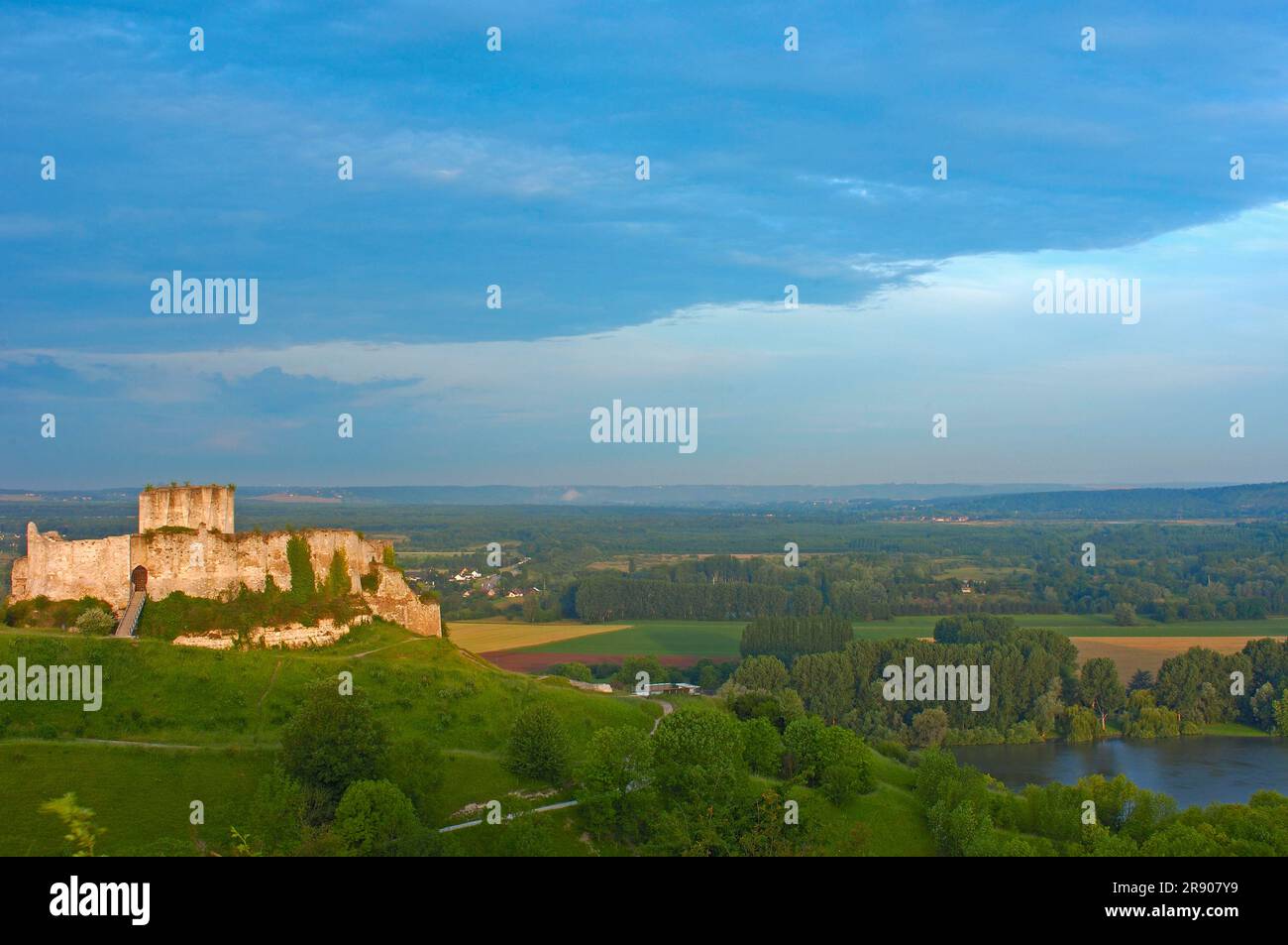 Chateau-Gaillard and River Seine, Les Andelys, Seine Valley, Normandy, France, Monument ...