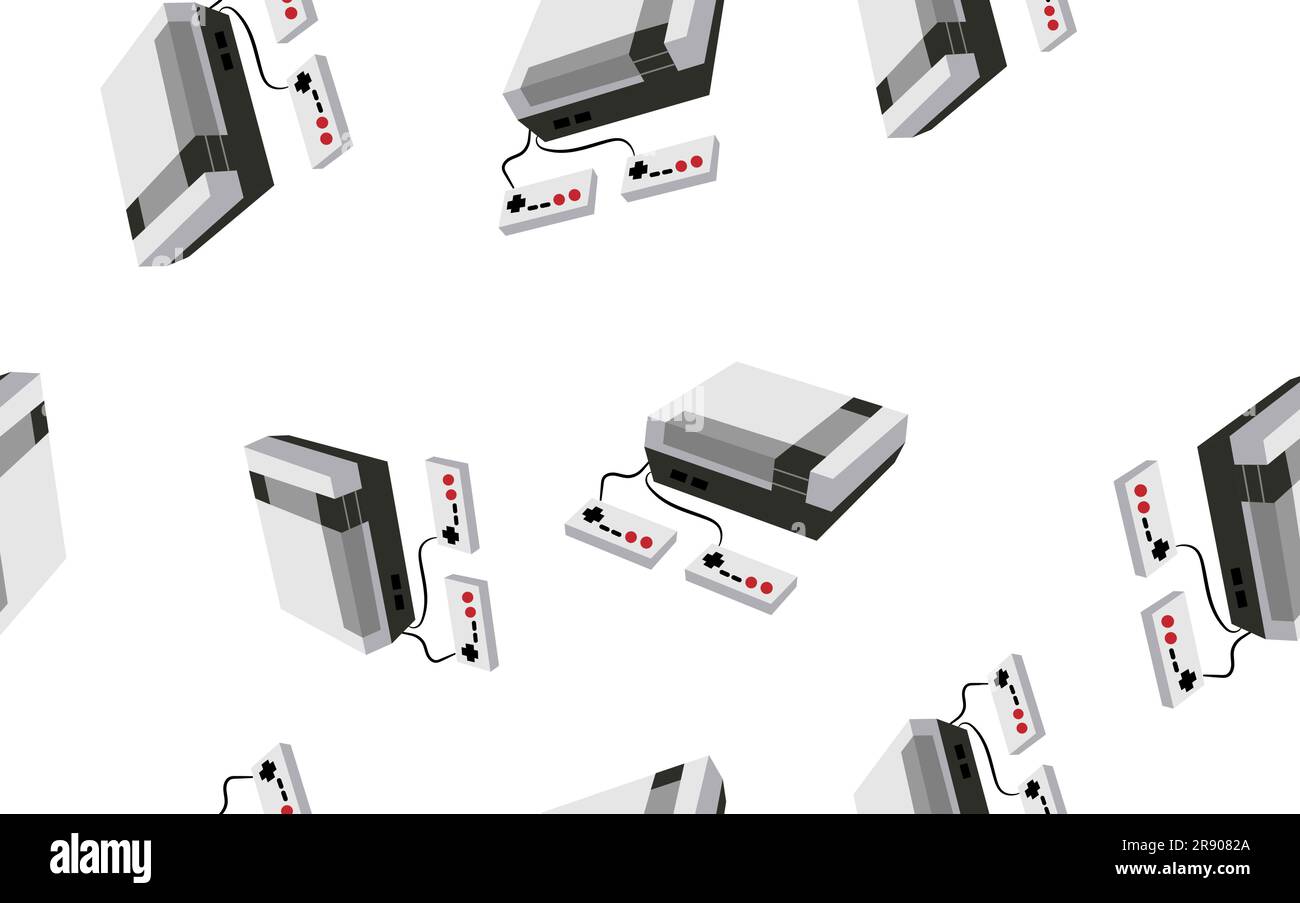 Texture, a seamless pattern of volumetric isometric video game consoles for computer and video ...