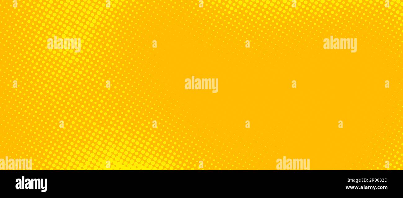 Yellow halftone background. Retro comic grain pixel texture. Pixelated ...