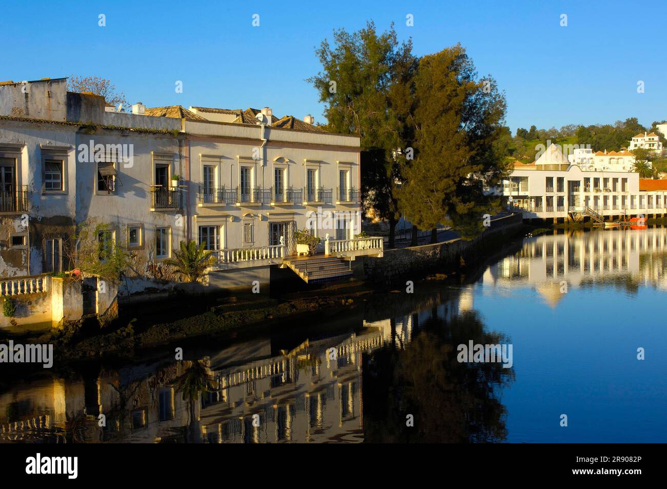 Houses on the Rio Gilao, Tavira, Algarve, Portugal Stock Photo - Alamy