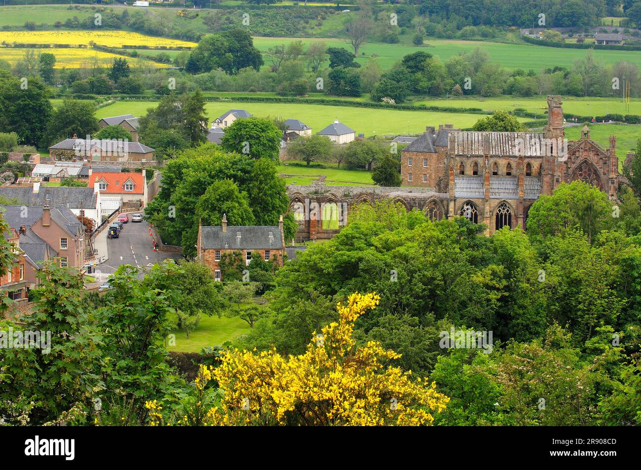 Melrose Abbey, Melrose, Scottish Borders, Scotland, Melrose Abbey ...