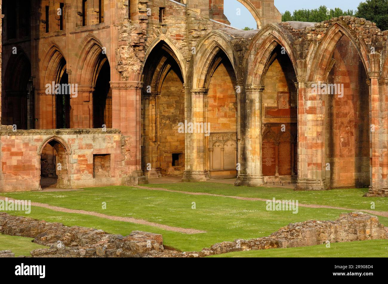 Melrose Abbey, Melrose, Scottish Borders, Scotland, Melrose Abbey ...