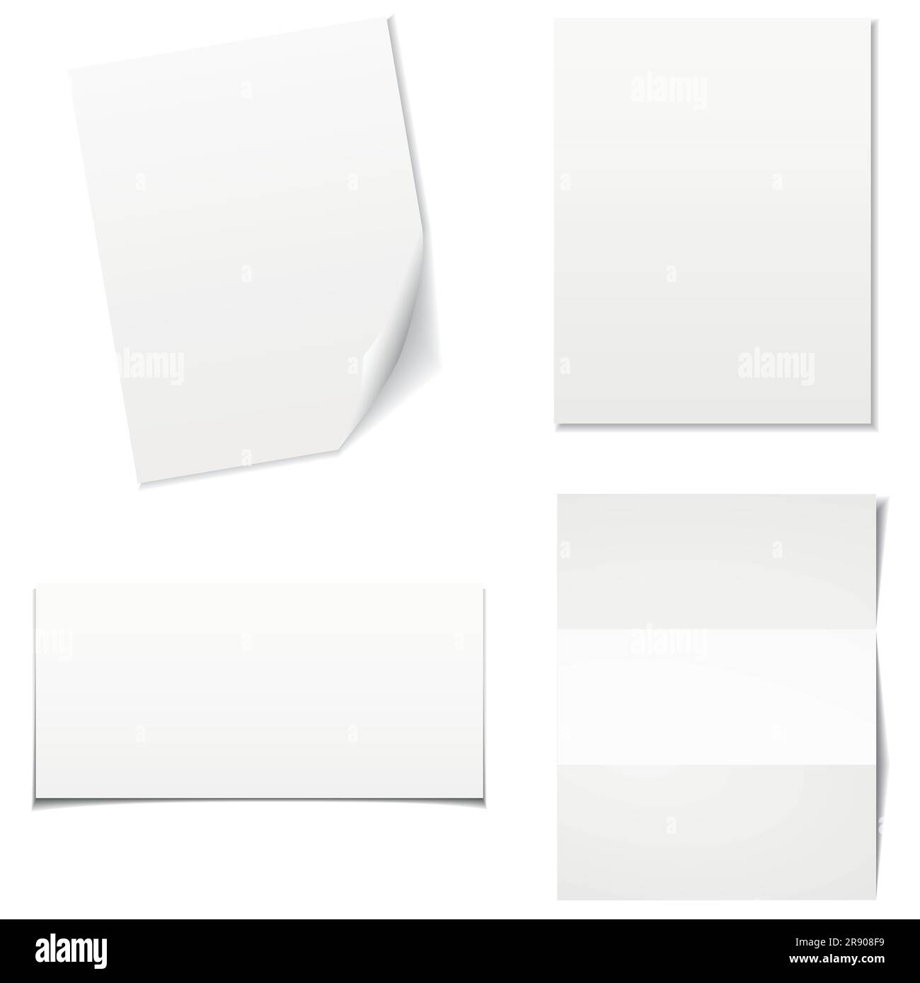 3d paper sheets isolated Stock Vector Images - Alamy