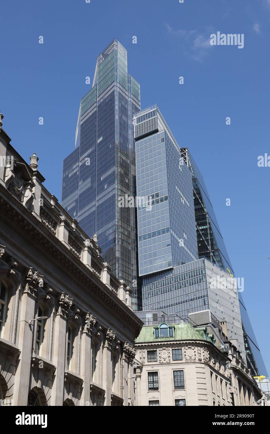 22 Bishopsgate and 8 Bishopsgate viewed from Cornhill London UK June ...