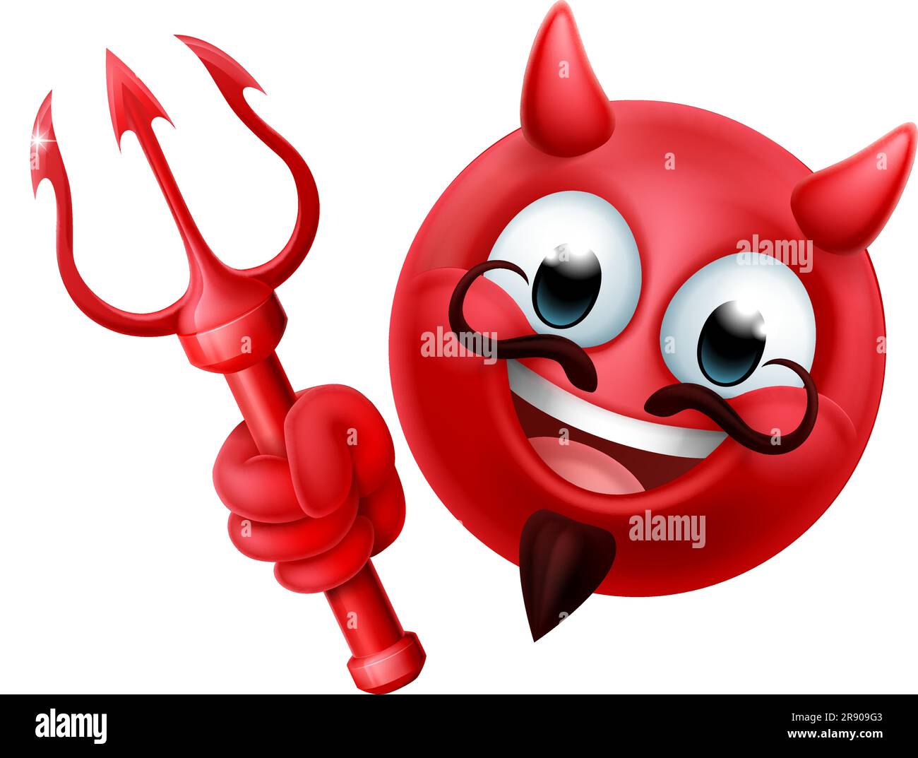Devil Emoji Emoticon Man Face Cartoon Icon Mascot Stock Vector Image ...