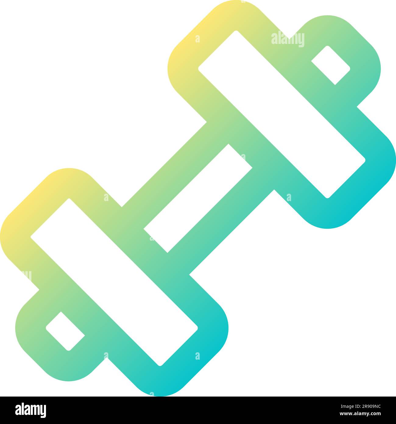 Dumbbell pixel perfect gradient linear ui icon Stock Vector Image & Art ...