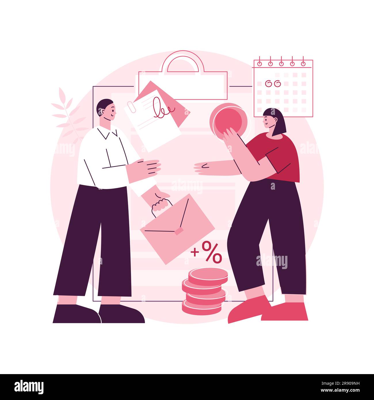 Promissory note abstract concept vector illustration. Commercial paper ...