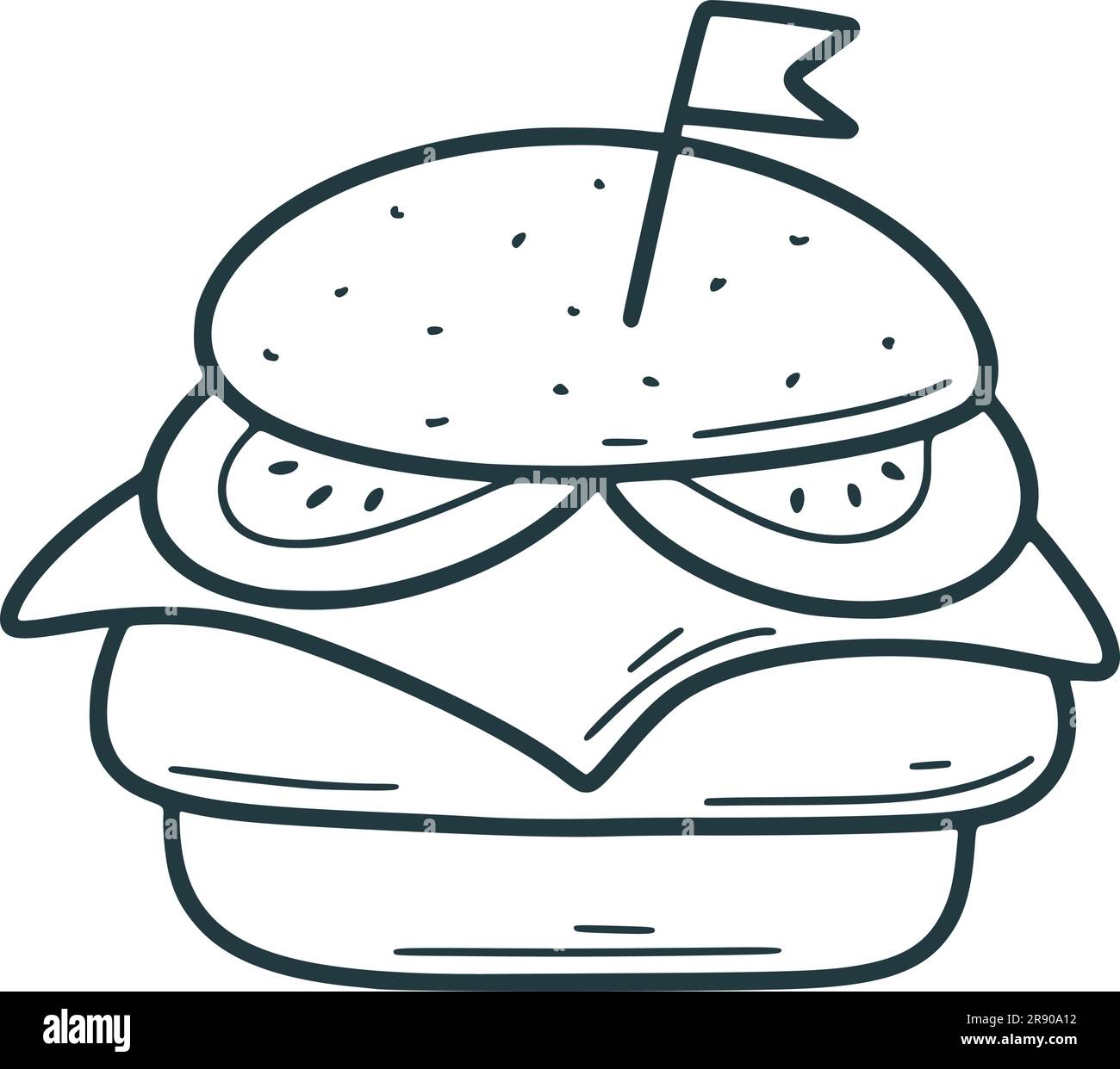 Illustration hamburger burger snacks Stock Vector Images - Alamy