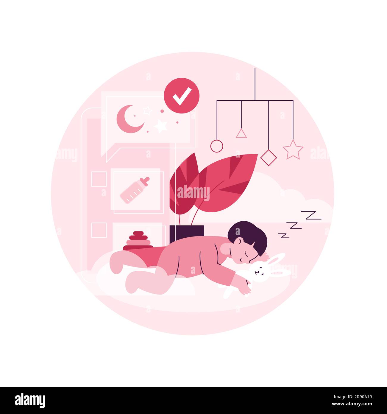 Kids routine app abstract concept vector illustration. Child routine ...