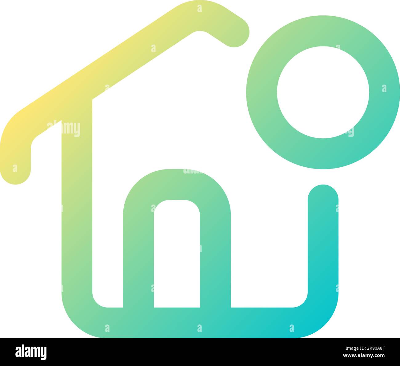 Notification from homepage pixel perfect gradient linear ui icon Stock Vector Image & Art - Alamy