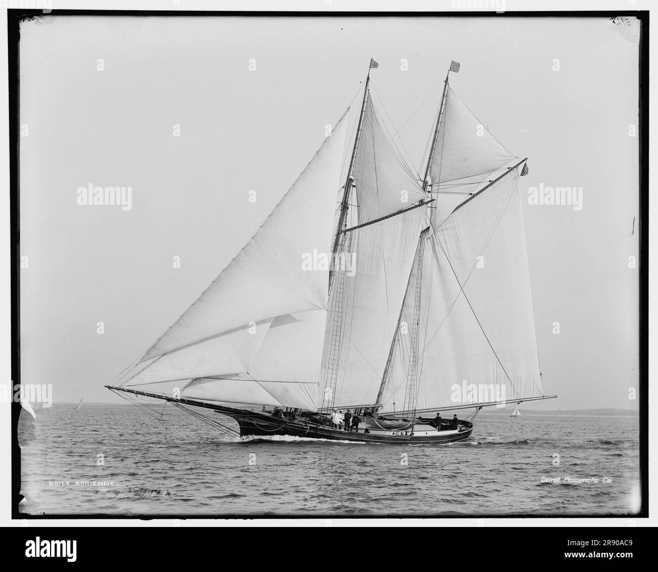 Adrienne, between 1892 and 1899. Showing the black hulled fishing ...