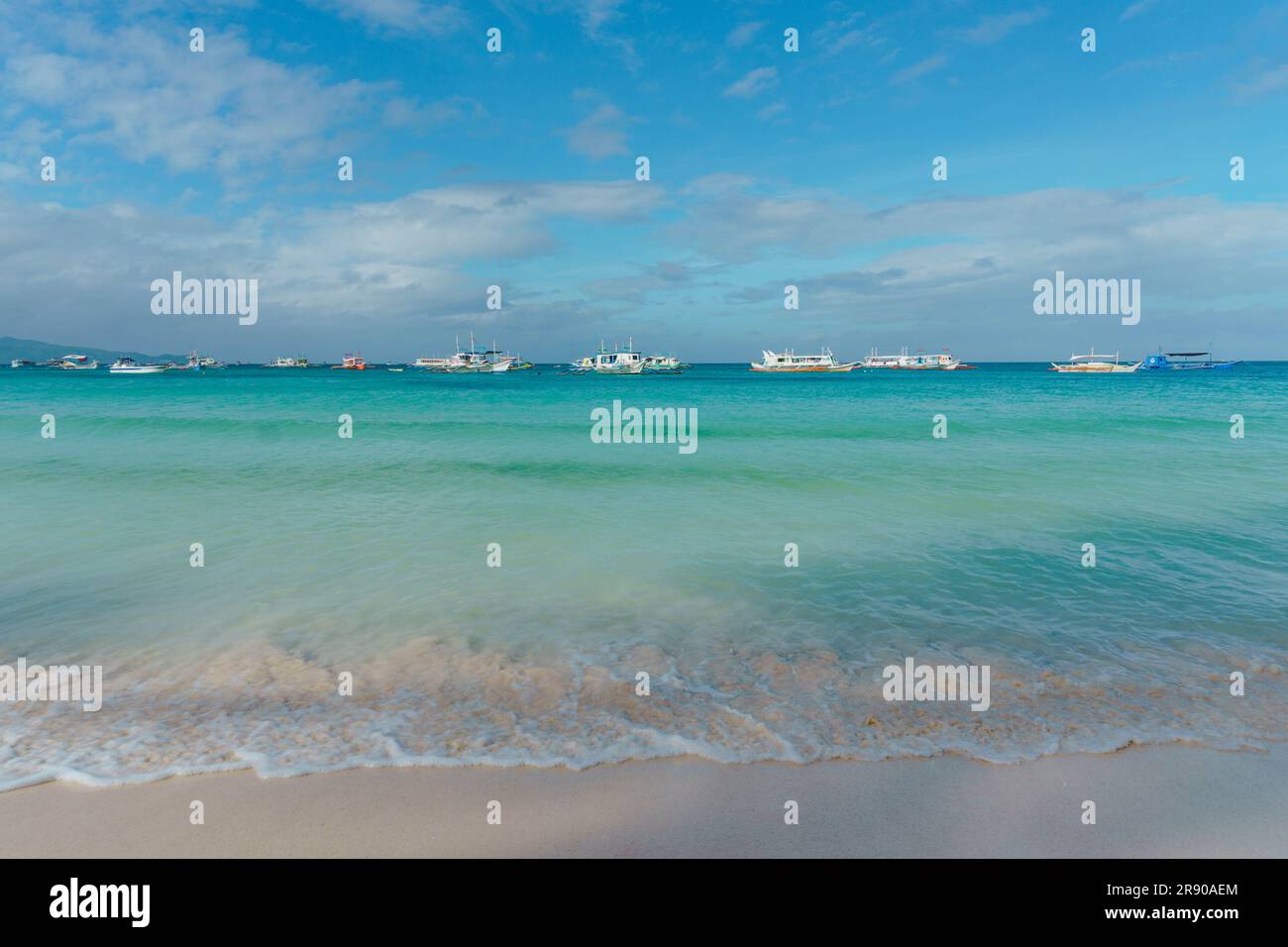Cristal clear waters of Boracay, The Philippines Stock Photo - Alamy