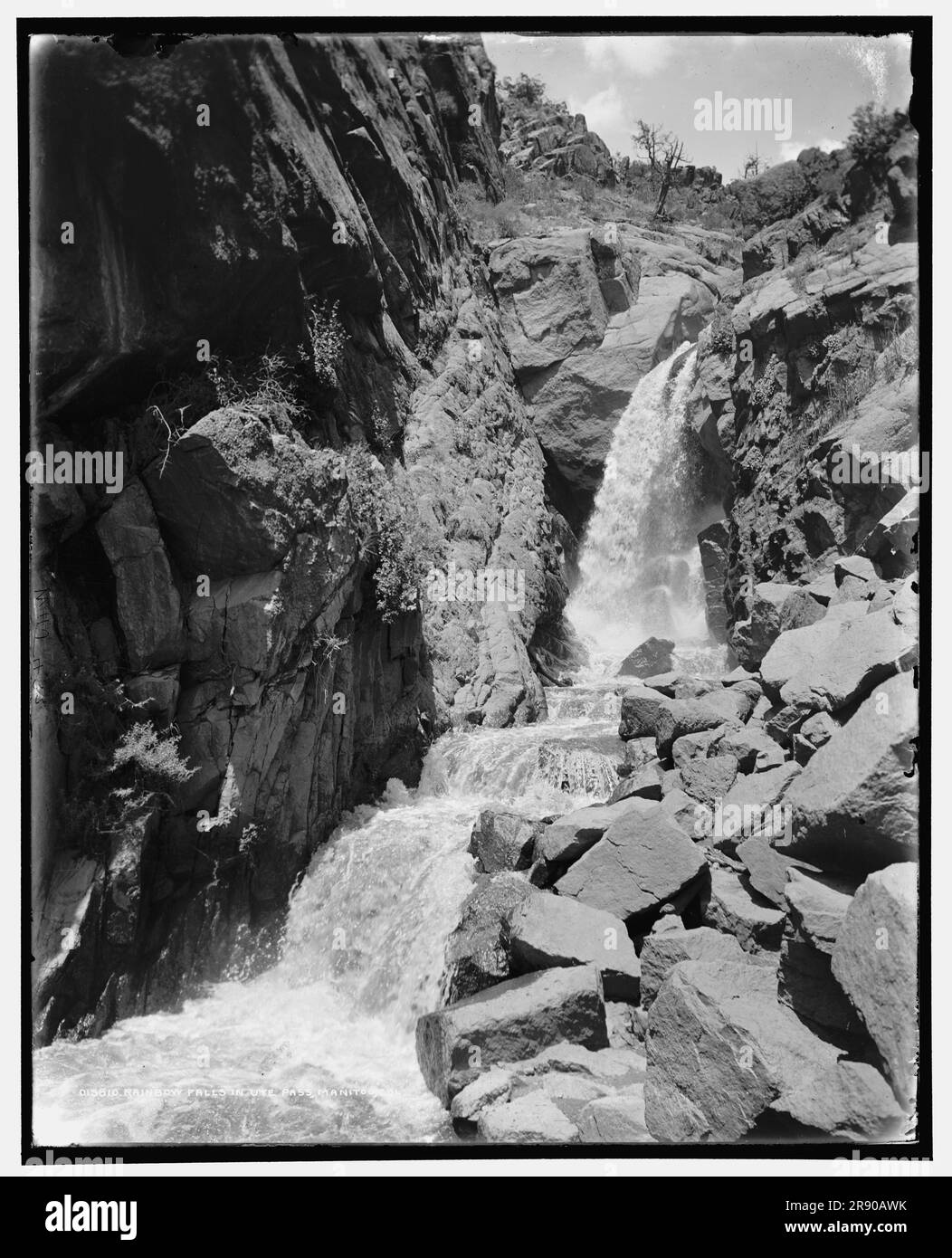 Rainbow Falls in Ute Pass, Manitou, Col., c1901 Stock Photo - Alamy