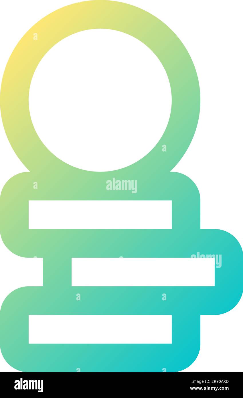 Coins Stack Pixel Perfect Gradient Linear Ui Icon Stock Vector Image