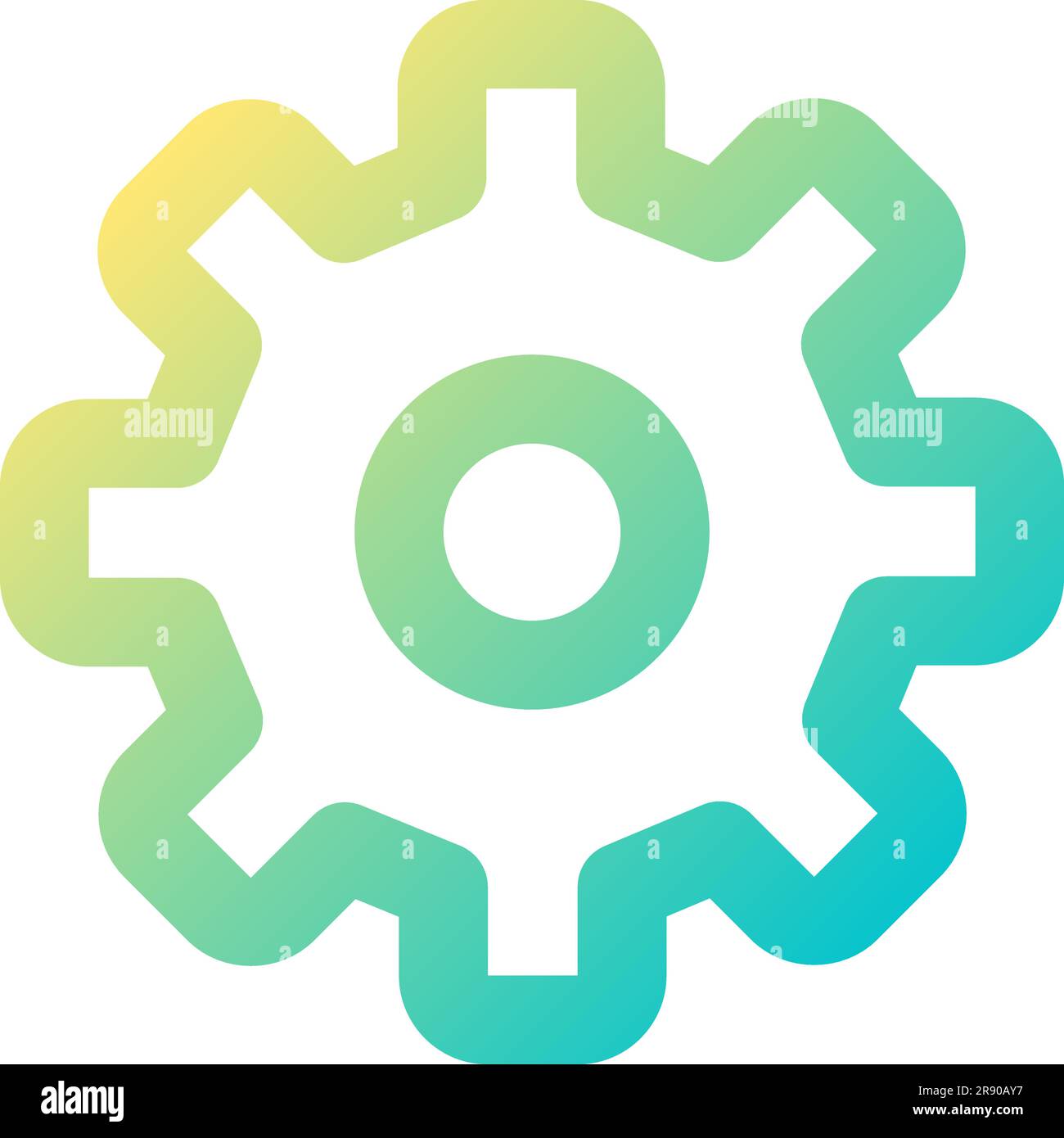 Cogwheel pixel perfect gradient linear ui icon Stock Vector Image & Art - Alamy