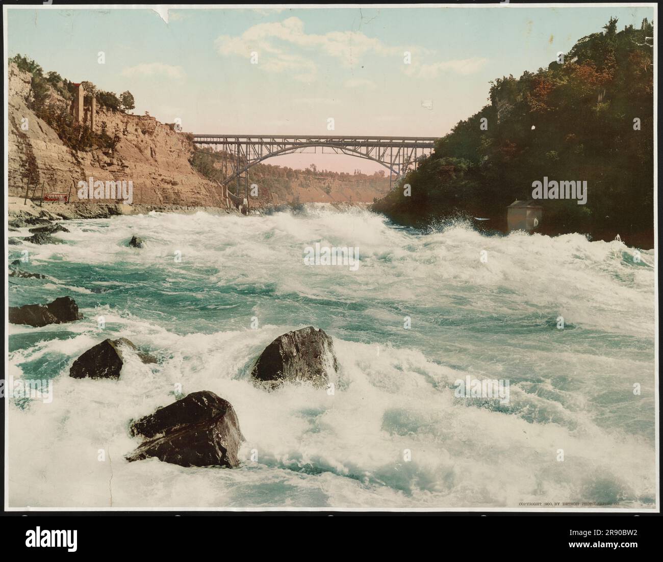 Niagara Rapids and Michigan Central Cantilever bridge, c1900 Stock ...