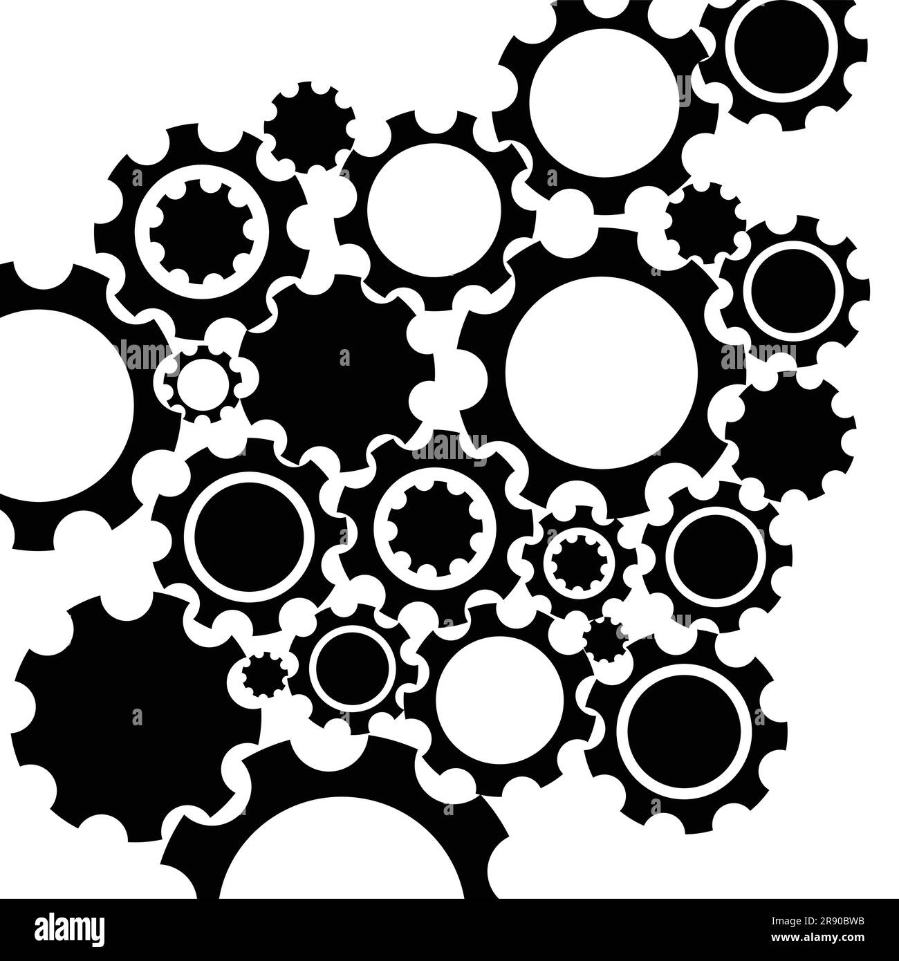 Black gears mechanism background. Vector illustration eps10 Stock ...