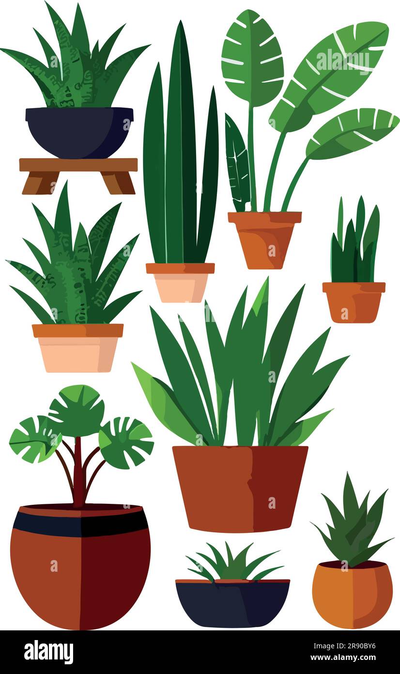 Beautiful green plants background Stock Vector Images - Alamy