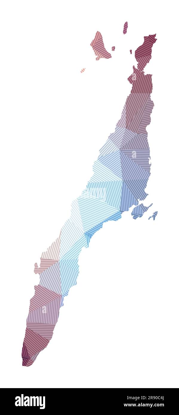 Map of Cebu. Low poly illustration of the island. Geometric design with ...