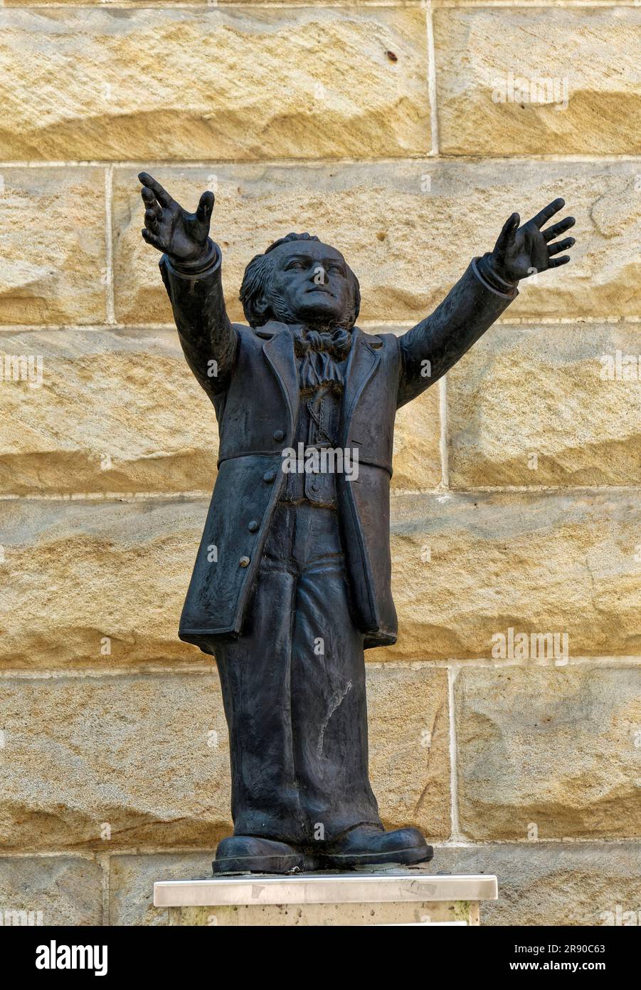 Figure Richard Wagner, Walk of Wagner, Bayreuth, Bavaria, Germany Stock ...