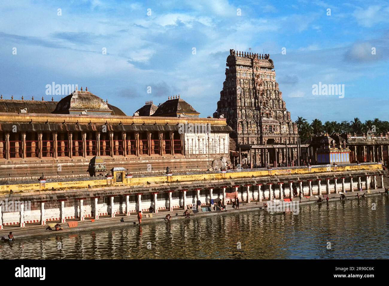 Thillai Nataraja temple east Rajagopuram tower and Sivaganga tank in ...