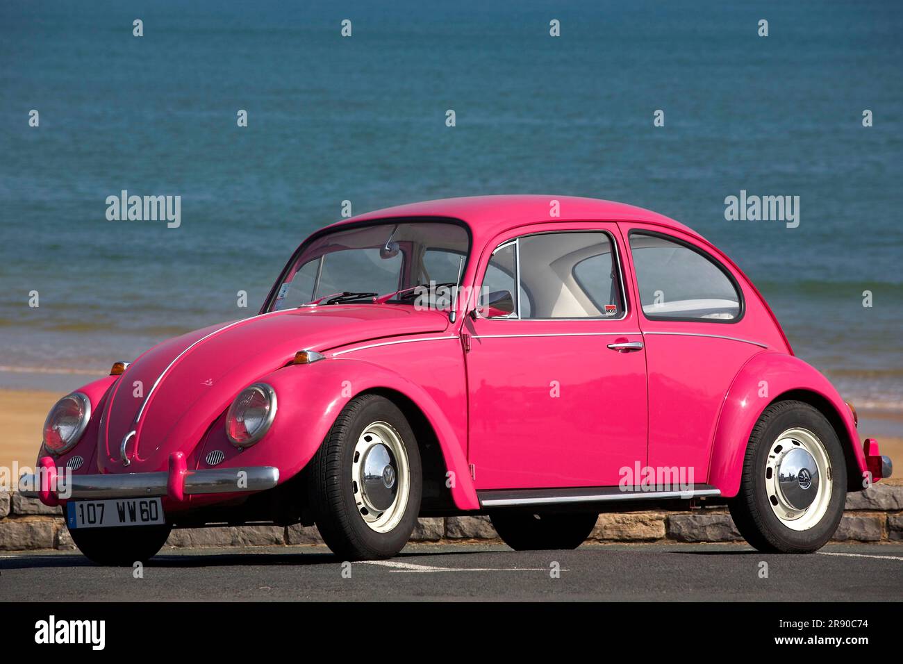 Hot Pink Volkswagen Beetle