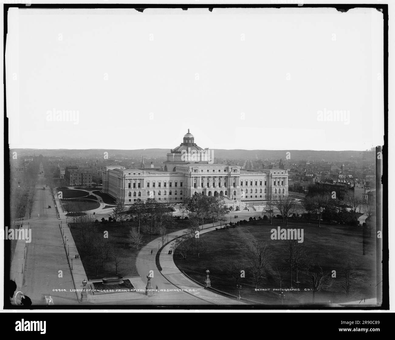 Library of Congress from Capitol dome, Washington, D.C., 1898 Stock ...